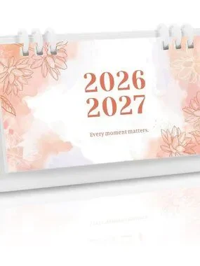 Party Supplies | Small 2262027 Pink Monthly Desktop Calendar Runs From ...